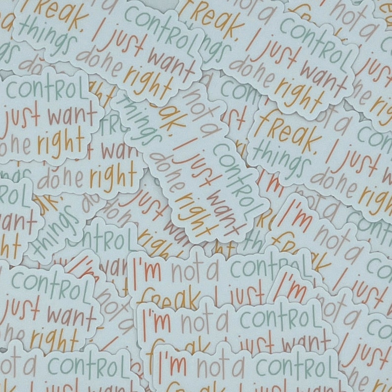 Sarcastic Stickers Funny Joke Stickers Control Freak Decal | Etsy