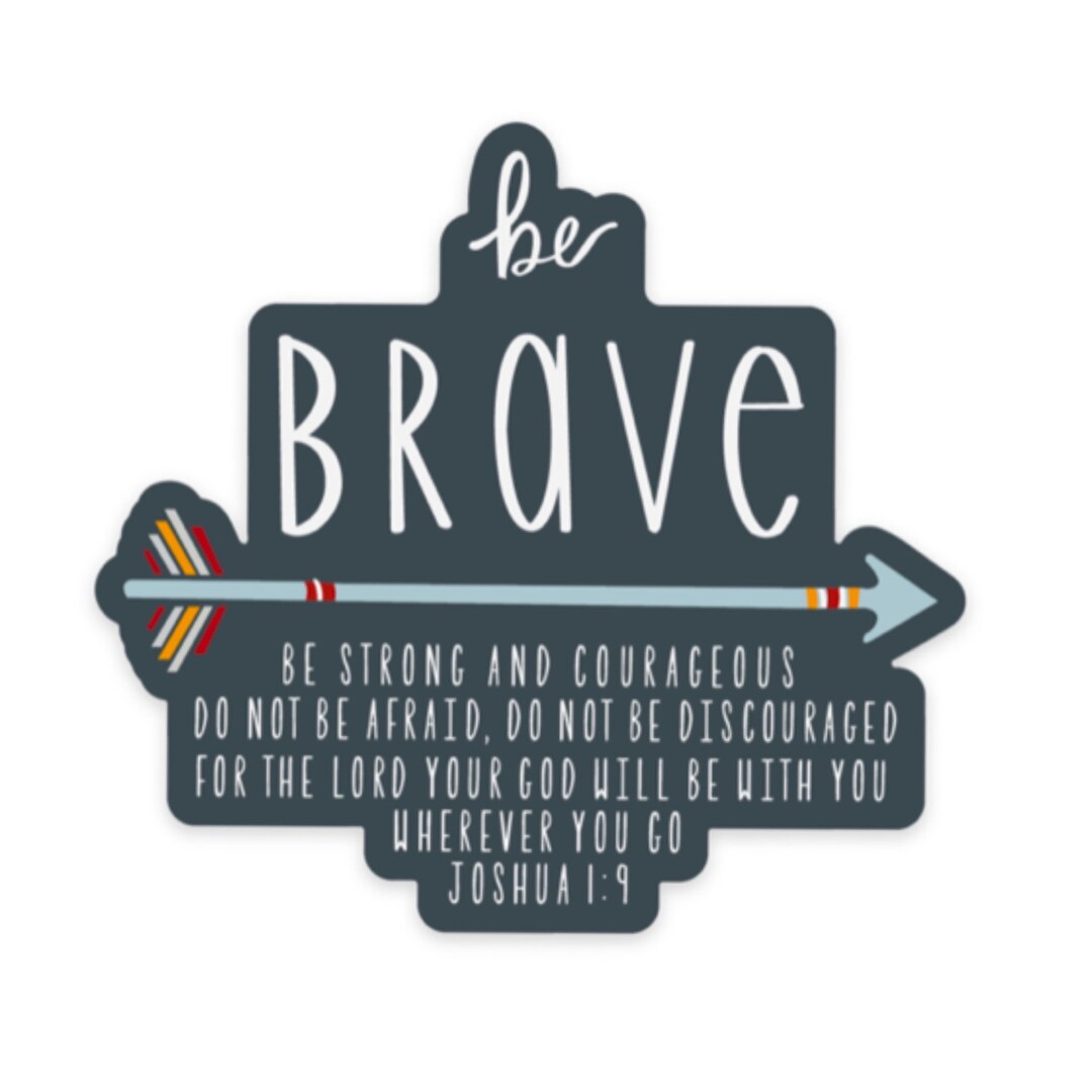 Religious Faith Magnets | Christian Fridge Magnets | Be Brave Joshua 1: ...