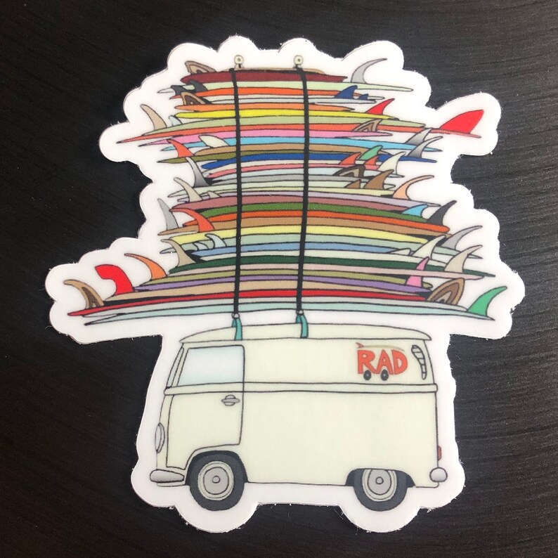 Surfboard sticker Waterproof vinyl decals Trendy | Etsy