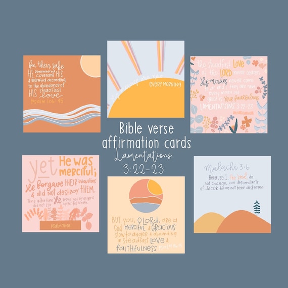 Bible Affirmation Cards Scripture Cards Prayer Cards | Etsy