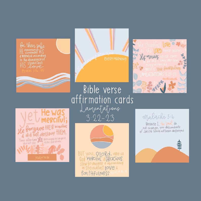 Bible Affirmation Cards Scripture Cards Prayer Cards - Etsy