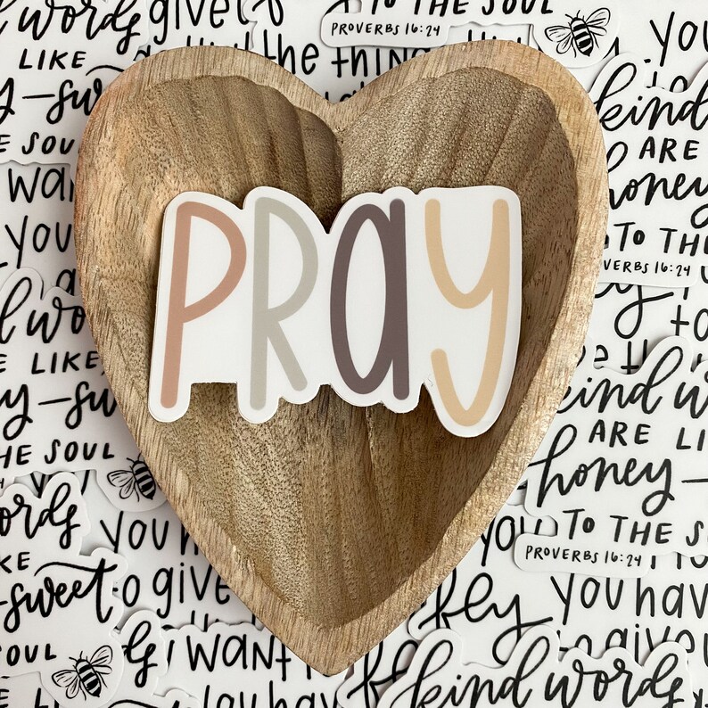Pray Sticker Christian Stickers Faith Decals & Gifts - Etsy