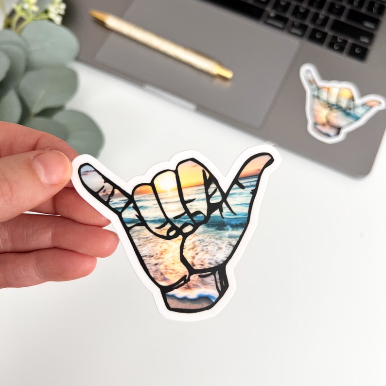 Hang Loose Sticker Shaka Decal Hawaii Stickers Surf | Etsy