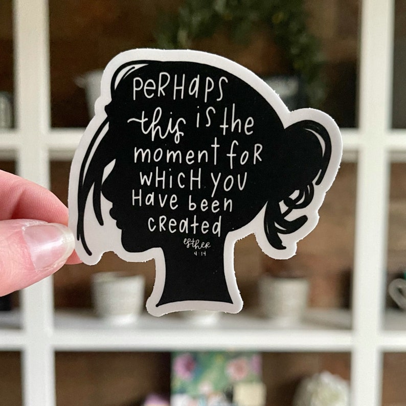 Bible verse sticker Esther 4:14 Christian stickers | Etsy