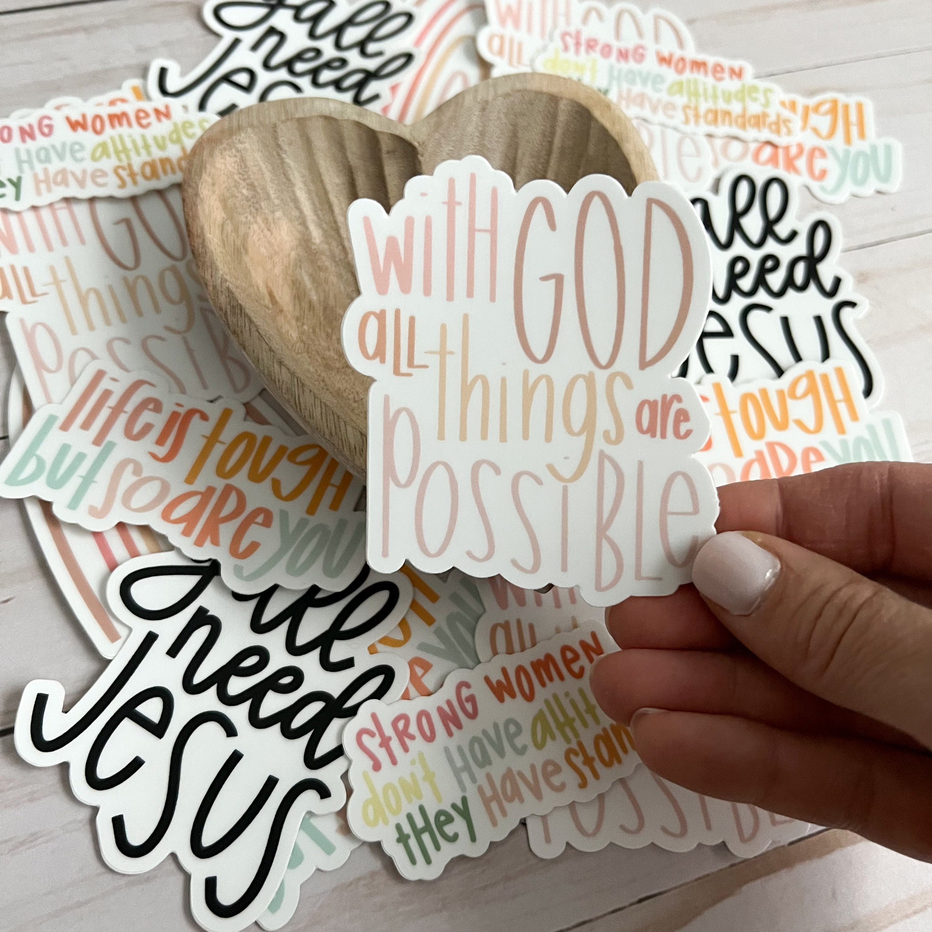 Christian Sticker | With God All Things Are Possible | Faith Decals ...