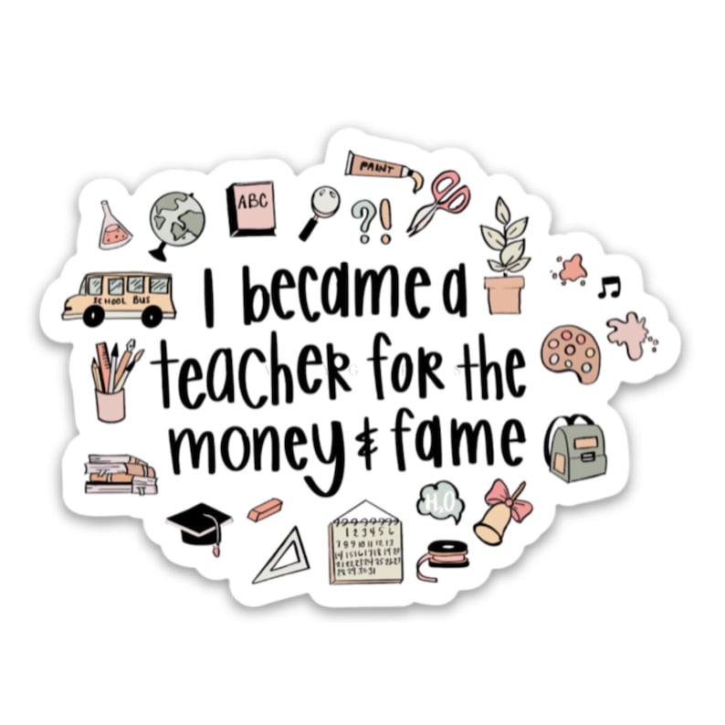 Teacher Sticker Funny Student Teacher Gifts Back to School - Etsy
