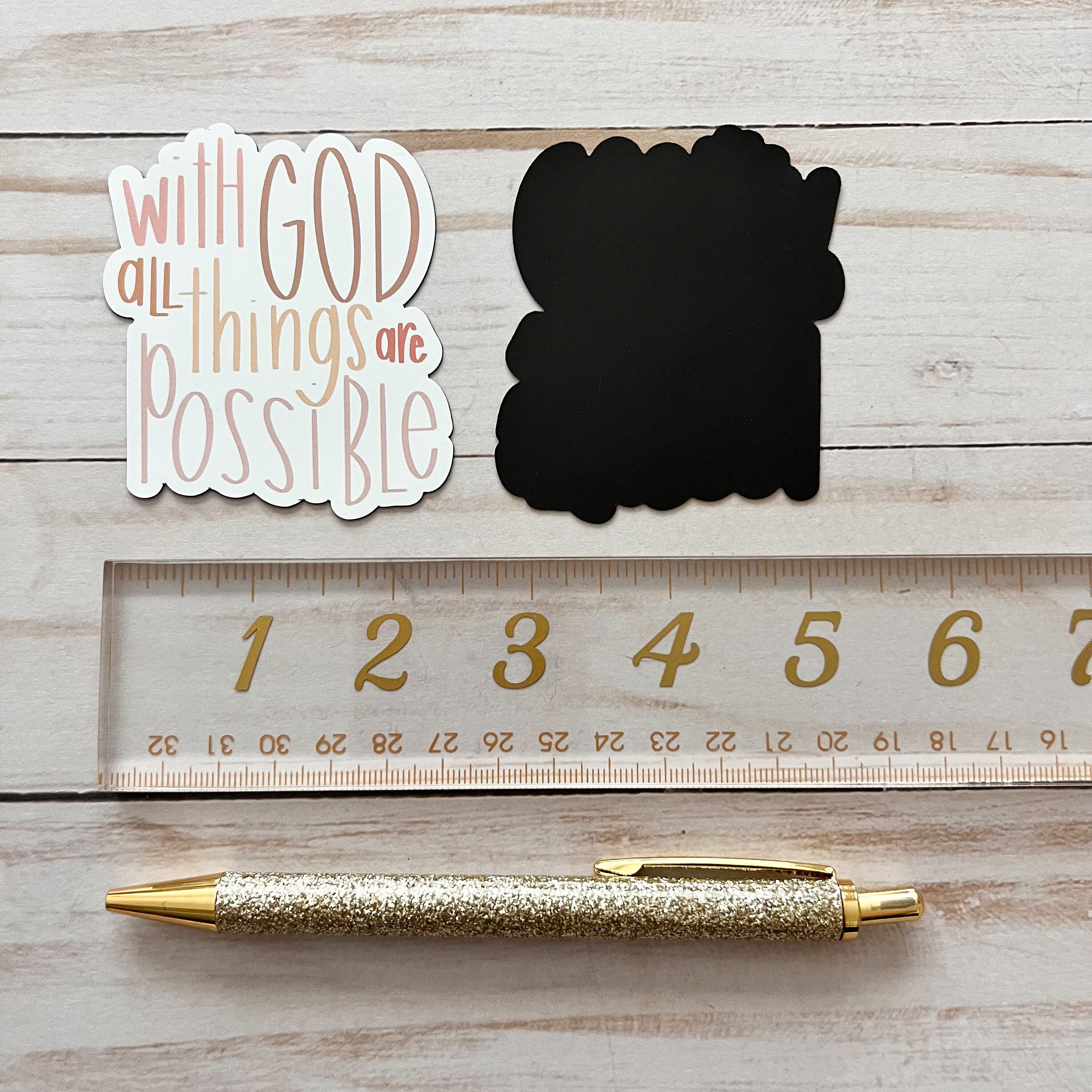 Christian Magnet | Bible Verse Fridge Magnet | With God All Things Are ...