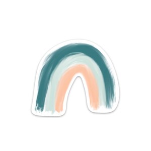 Pastel Rainbow Sticker: Waterproof Vinyl Decal for Laptop, Hydroflask ...