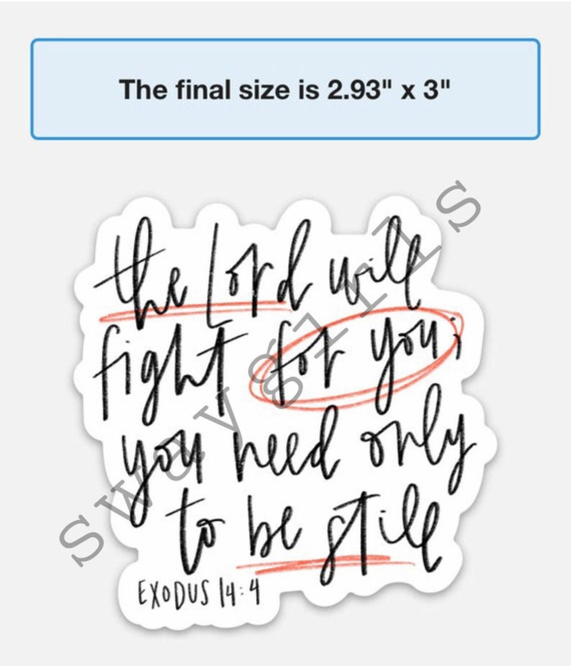 Be Still Sticker Bible Verse Quotes Decal Christian - Etsy