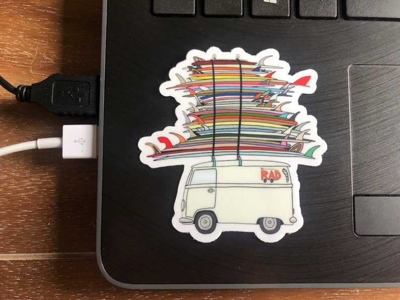 Surfboard sticker Waterproof vinyl decals Trendy | Etsy