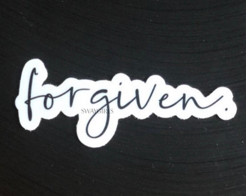 Forgiven sticker Scripture quotes decal Bible verse | Etsy