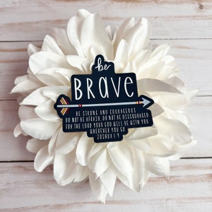 Christian Stickers | Faith Decals | Religious Art | Be Brave - Etsy