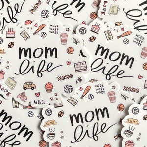 Mom Sticker | Mom Life Decal | Vinyl Waterproof Stickers for a Hydro ...