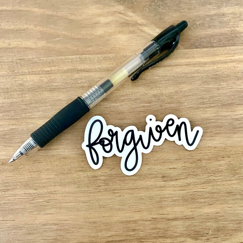 Forgiven Sticker Scripture Quotes Decal Bible Verse | Etsy