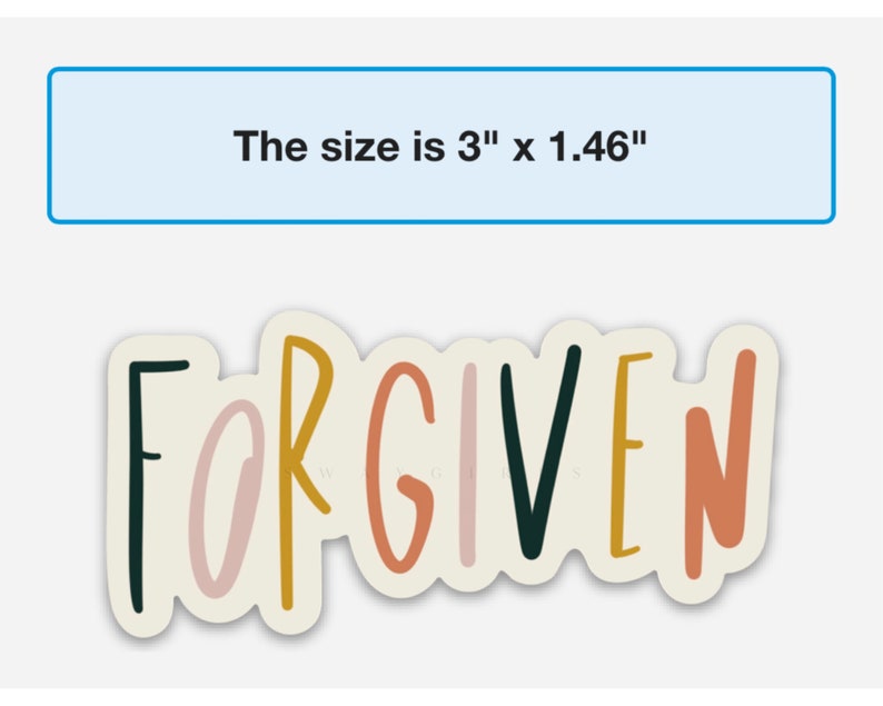 Forgiven Sticker Scripture Quotes Decal Bible Verse | Etsy