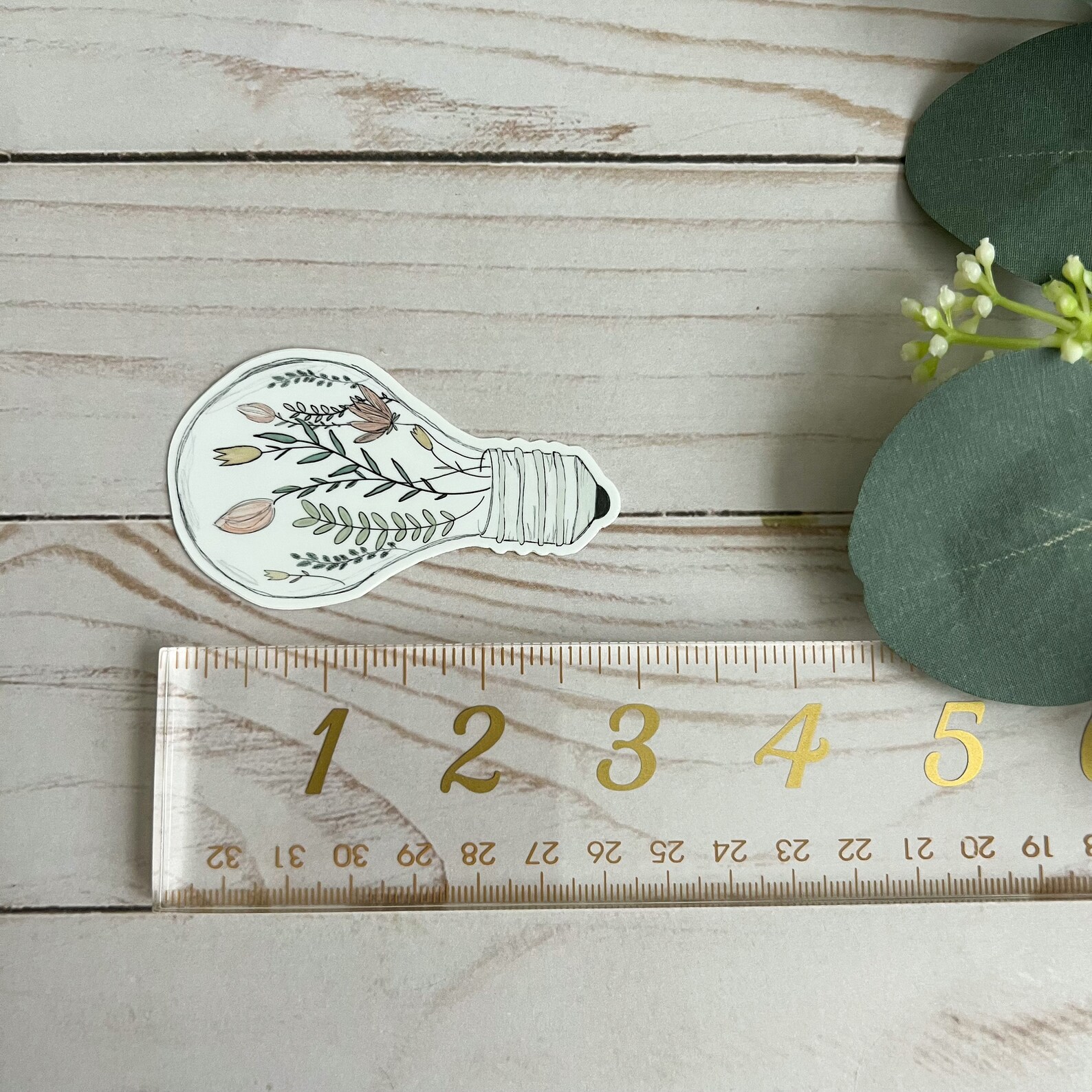 Light Bulb Sticker Flowers in a Lightbulb Sticker Be the - Etsy