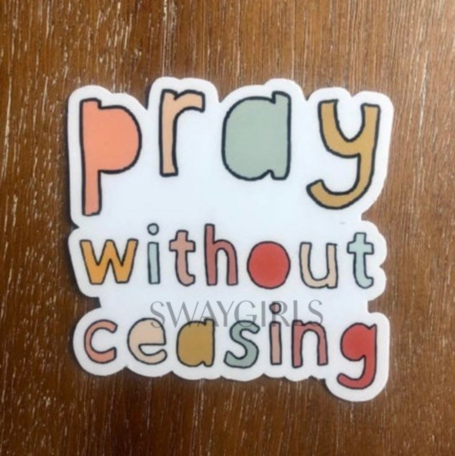 Pray without ceasing sticker Faith decals Bible verses | Etsy