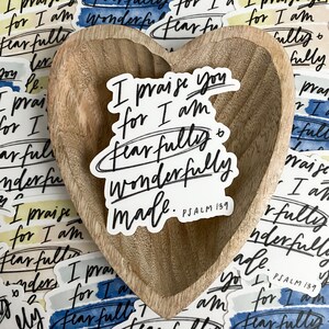 Christian Stickers | Faith Stickers | Psalm 139 Decal | Fearfully ...