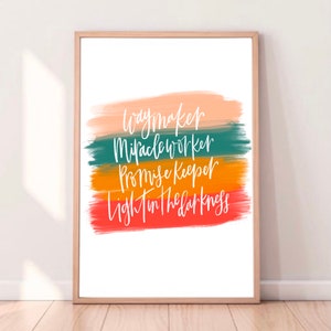 Way Maker Digital Download | Print From Home Faith Svg | Christian Art ...