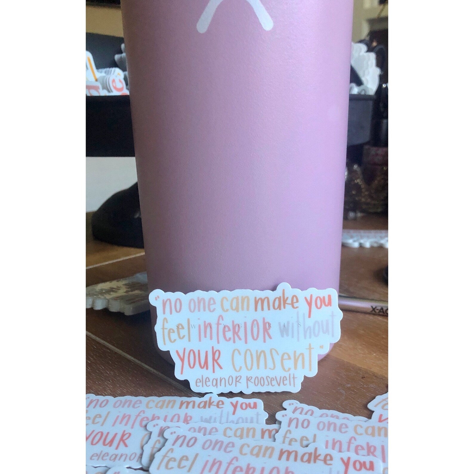 Encouraging & inspirational quotes Waterproof vinyl stickers | Etsy