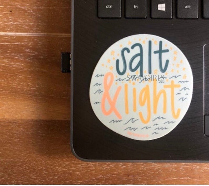 Salt & Light Christian faith sticker Bible verse quotes | Etsy