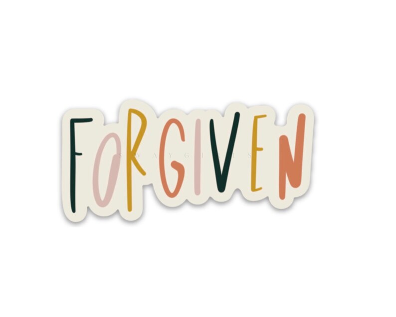 Forgiven Sticker Scripture Quotes Decal Bible Verse | Etsy