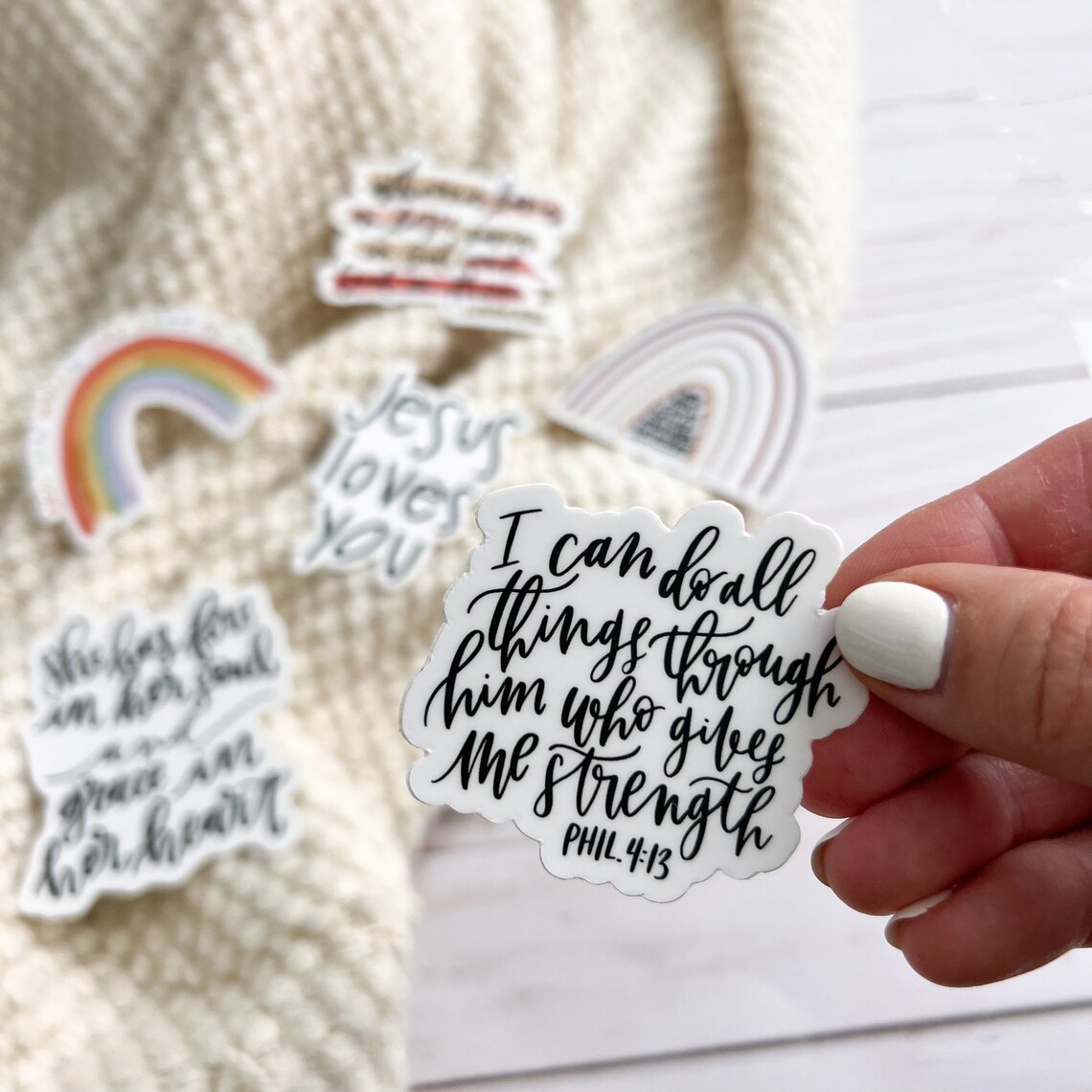 Faith Christian Stickers Bible Verse Quotes Scripture - Etsy