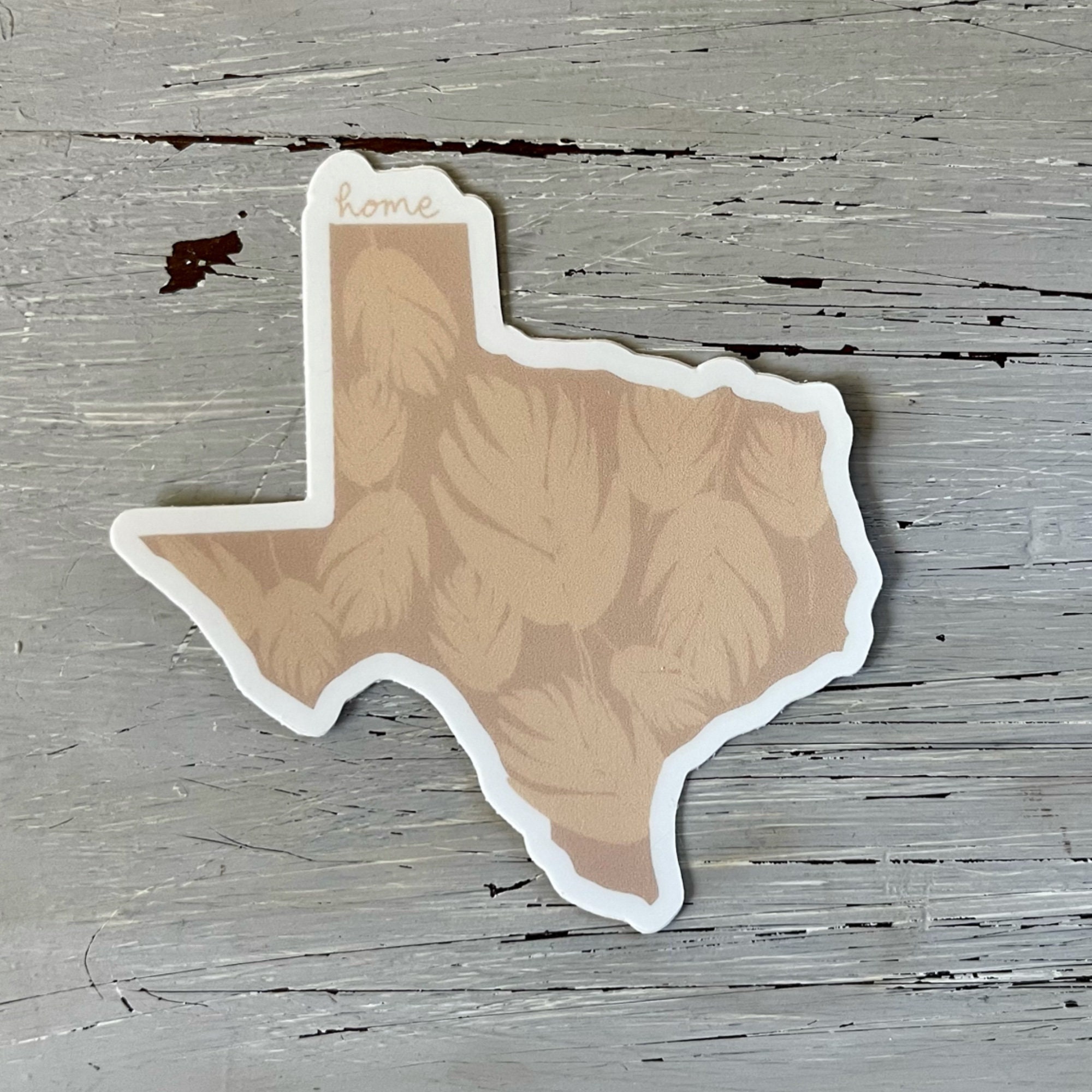 Texas sticker State decals Map of Texas sticker | Etsy