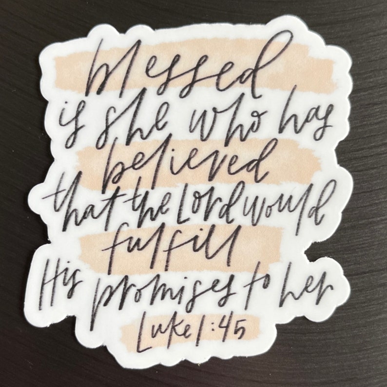 Bible Verse Sticker Blessed is She Sticker Religious - Etsy