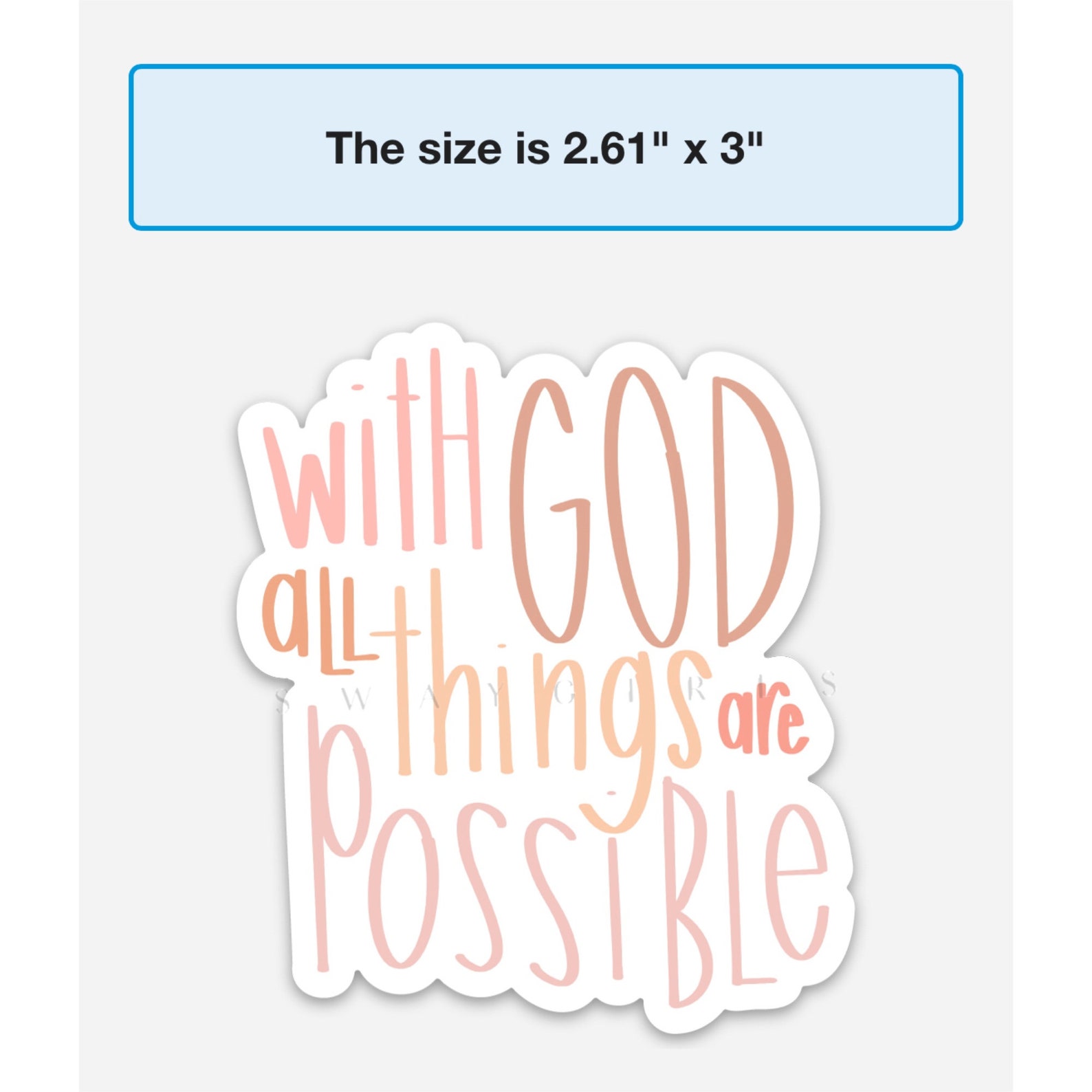 Christian Magnet Bible Verse Fridge Magnet With God All - Etsy