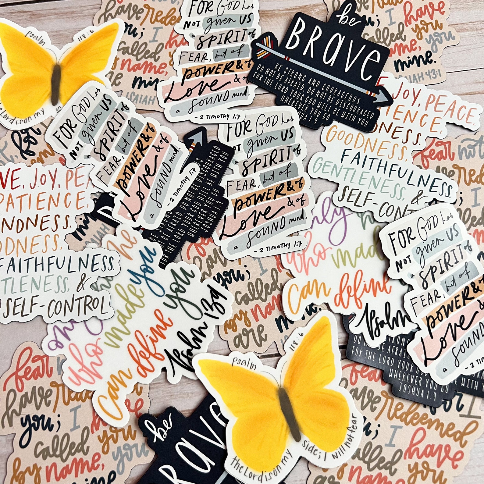Christian Stickers Faith Decals Religious Art Be Brave - Etsy