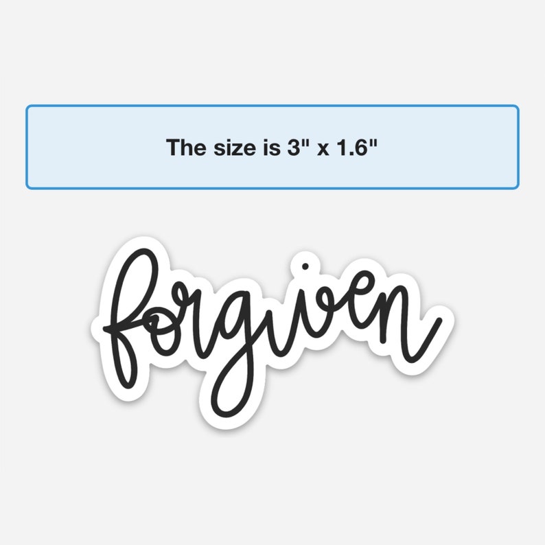 Forgiven Sticker Scripture Quotes Decal Bible Verse | Etsy