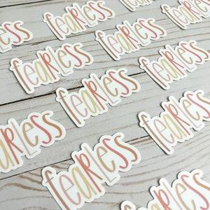 Fearless Sticker | No Fear Decal | Do Not Be Afraid Sticker - Etsy