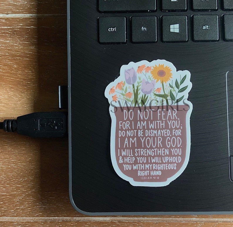 Isaiah 41:10 sticker Bible verse sticker quote Religious | Etsy
