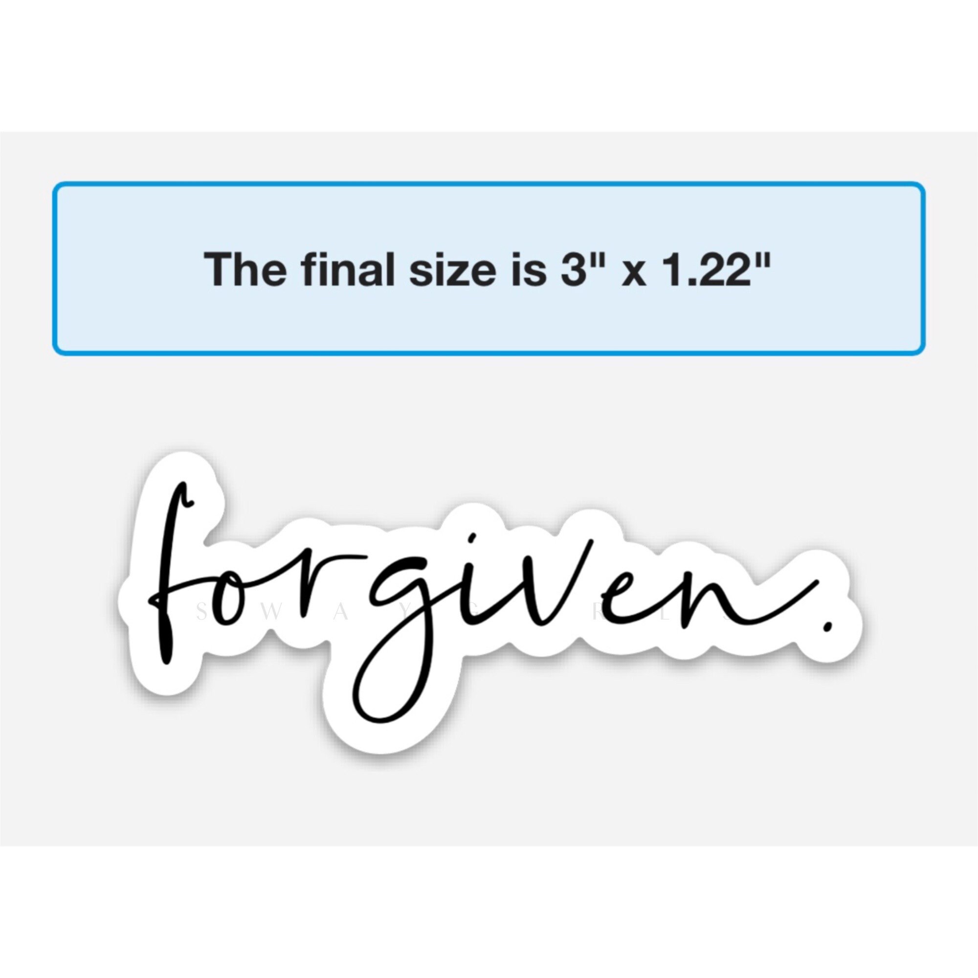 Forgiven sticker Scripture quotes decal Bible verse | Etsy