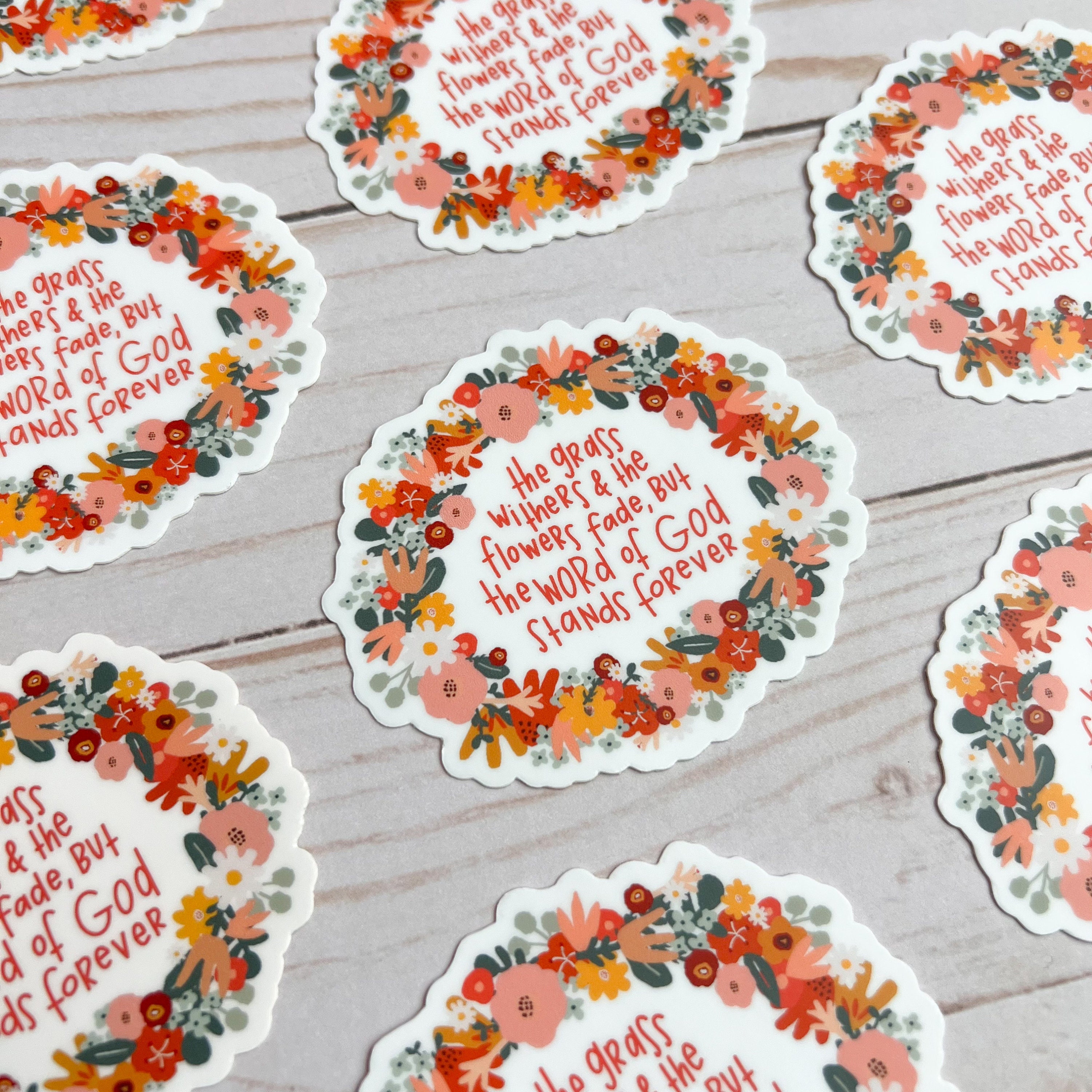 Christian Stickers | Isaiah 40:8 Bible Verse Sticker | Word of God ...