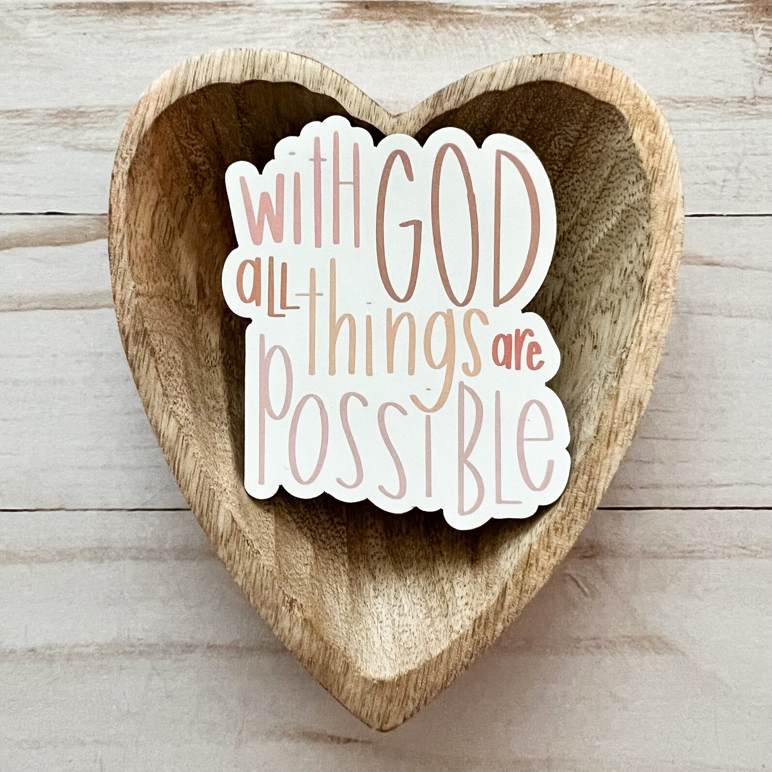 Christian Magnet Bible Verse Fridge Magnet With God All - Etsy