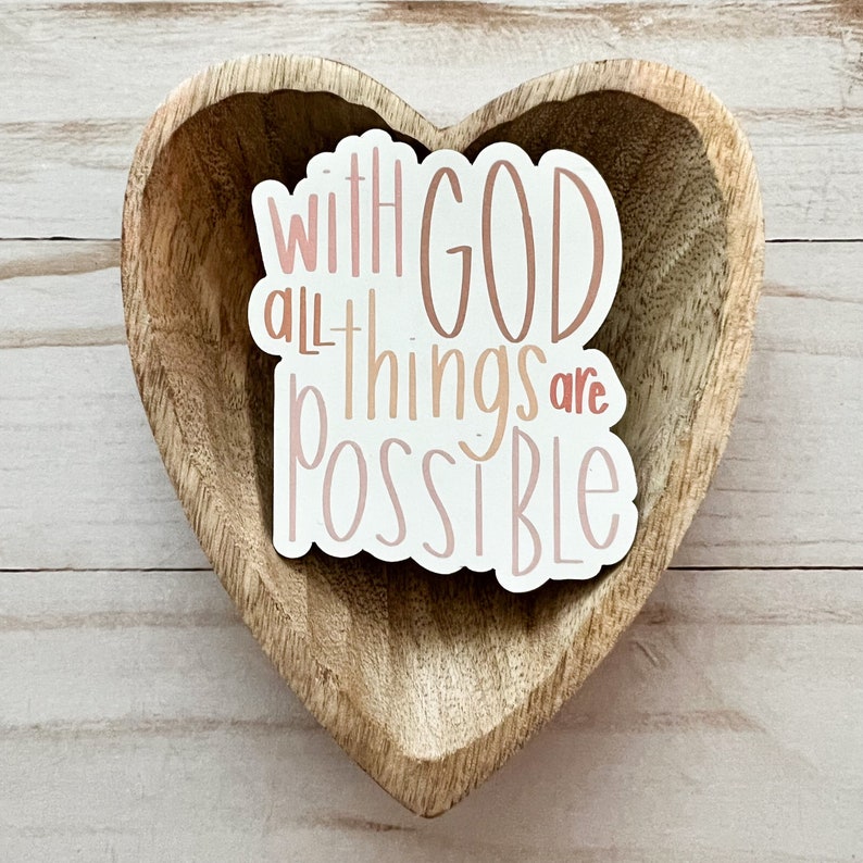 Christian Magnet Bible Verse Fridge Magnet With God All - Etsy