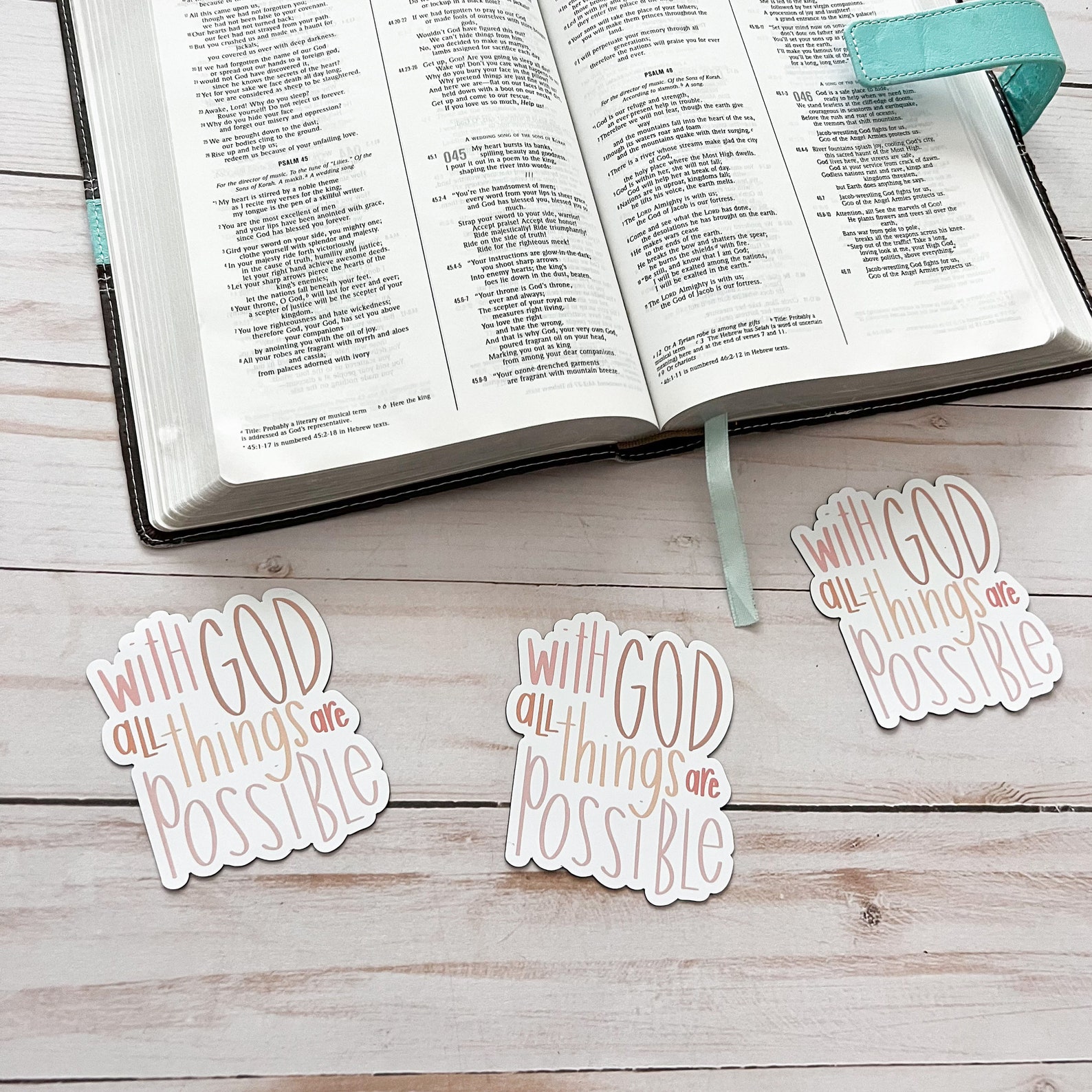 Christian Magnet | Bible Verse Fridge Magnet | With God All Things Are ...