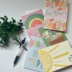 Inspirational Greeting Card Set | Encouraging Quotes Postcards | Set of ...
