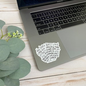 Lord's Blessing Sticker Christian Sticker Religious Quote Decal Faith ...