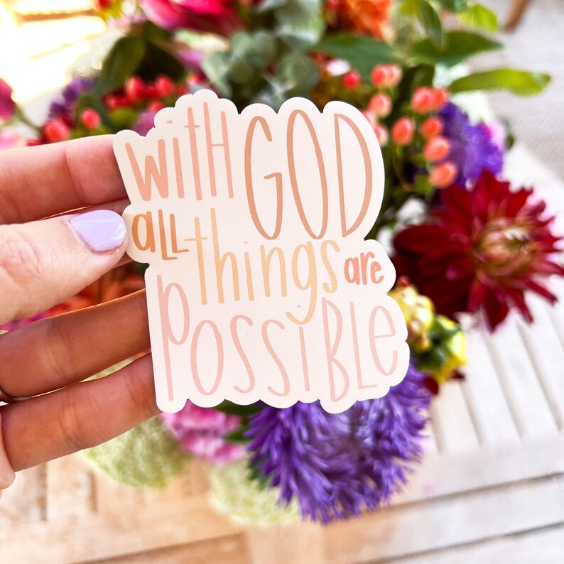 Christian Magnet Bible Verse Fridge Magnet With God All - Etsy