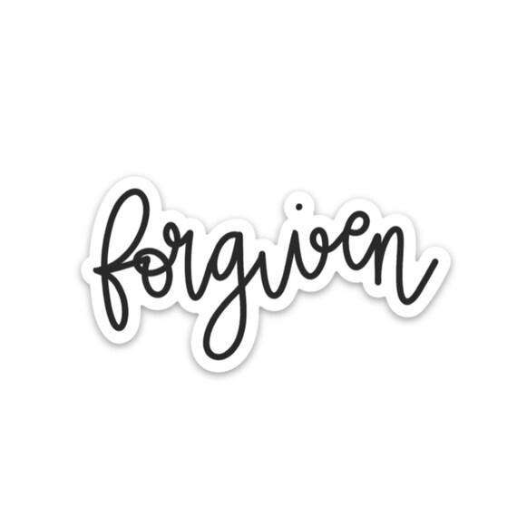 Forgiven Sticker Scripture Quotes Decal Bible Verse | Etsy