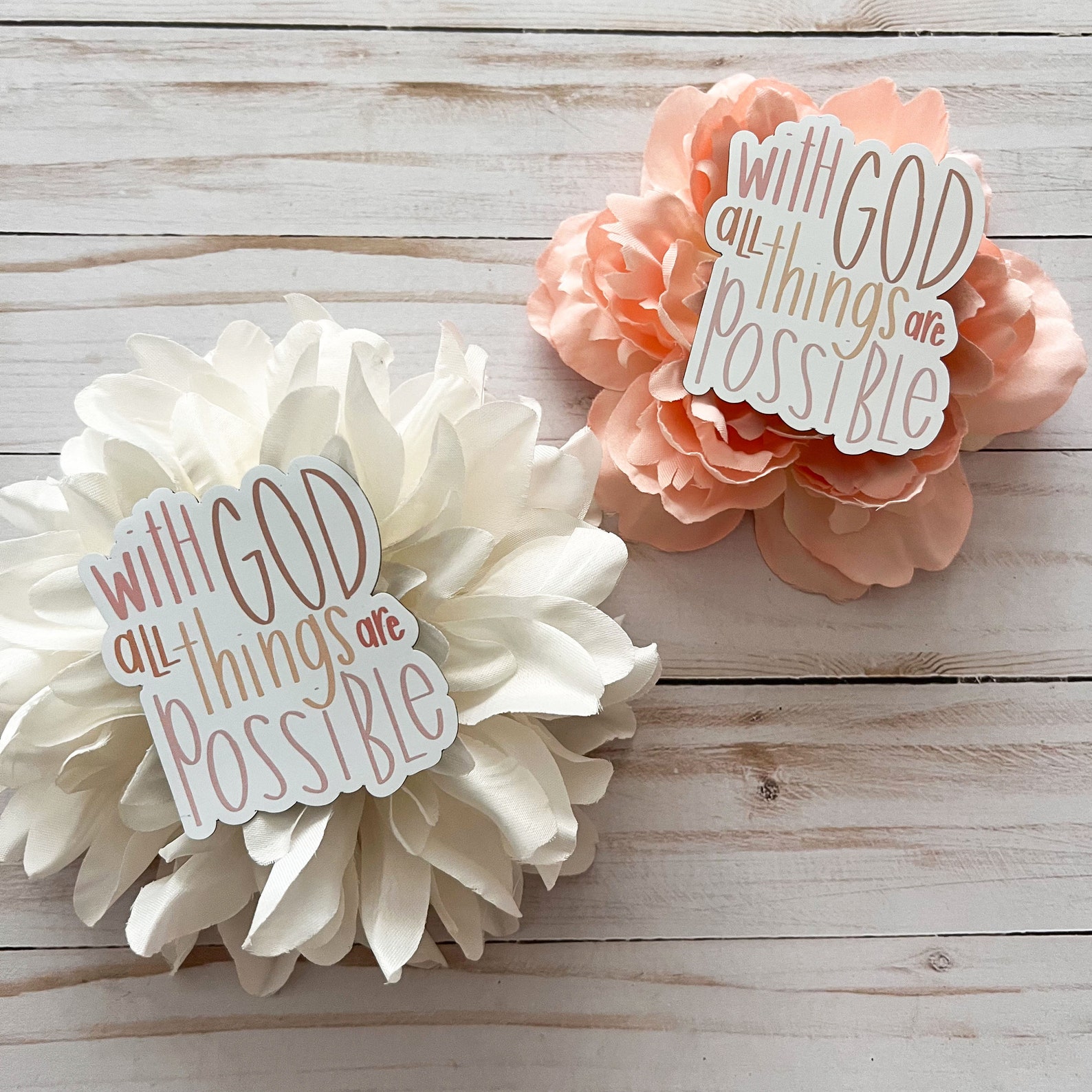 Christian Magnet | Bible Verse Fridge Magnet | With God All Things Are ...