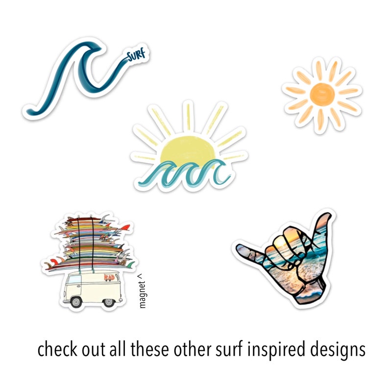 Surfboard sticker Waterproof vinyl decals Trendy | Etsy