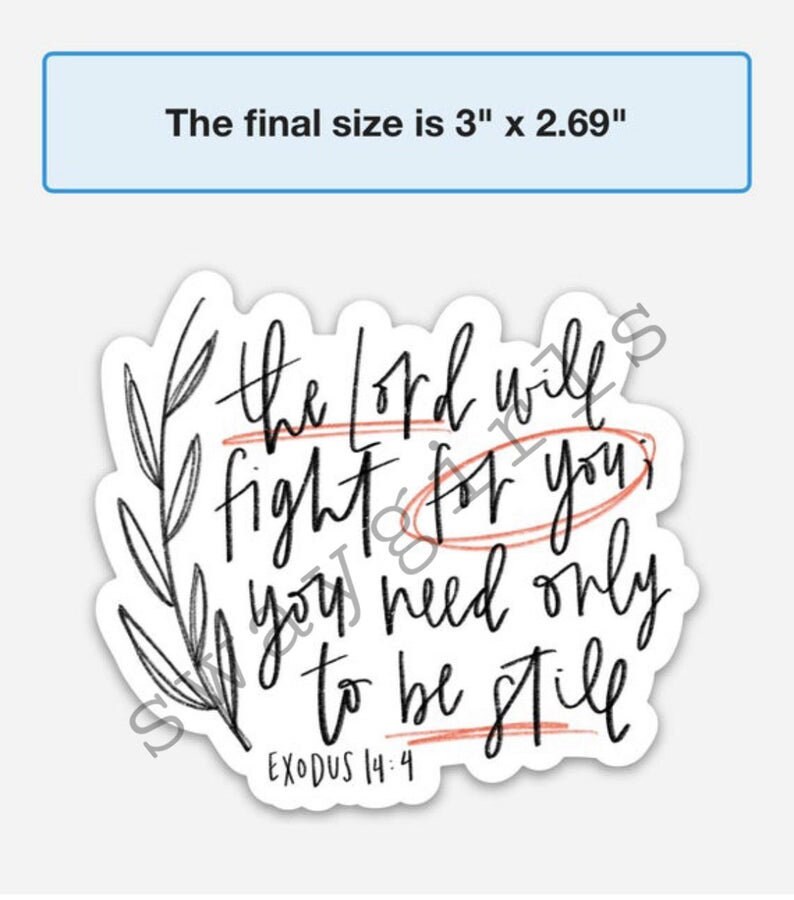 Be Still Sticker Religious Christian Faith Decals Exodus | Etsy