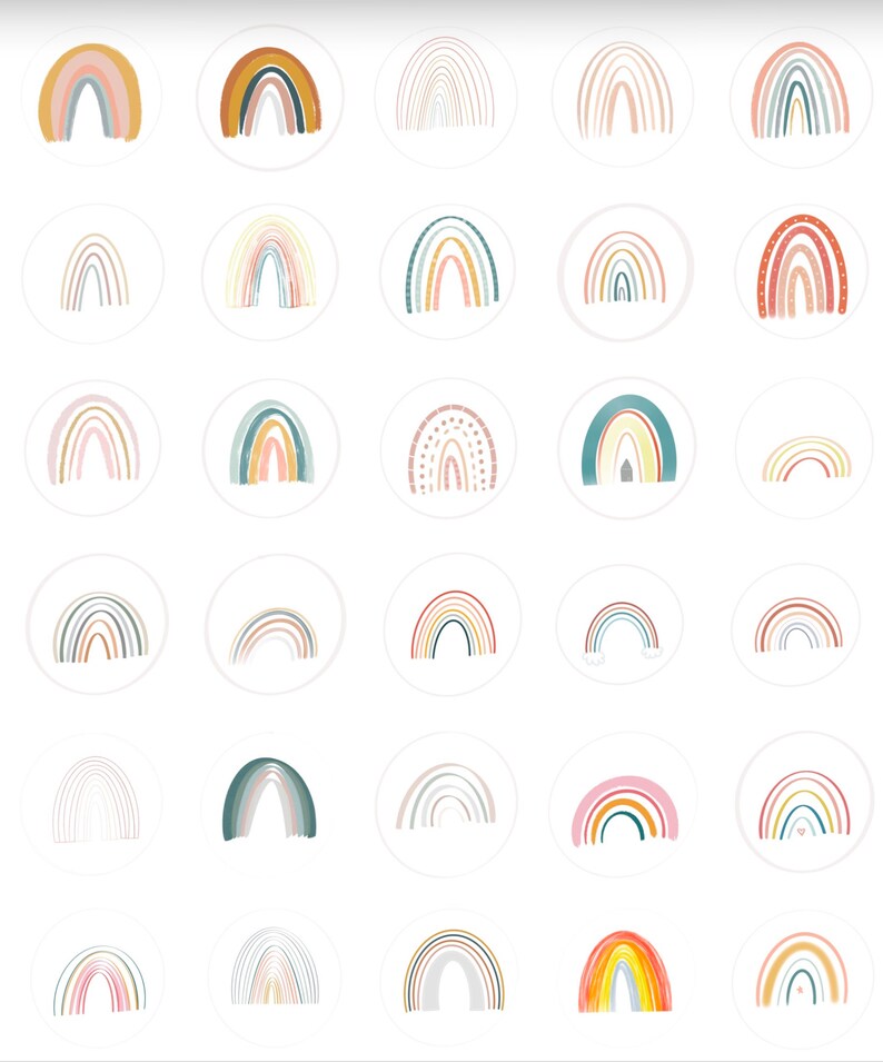 Instagram Story Highlight Icon 64 Boho Rainbow Social Media - Etsy
