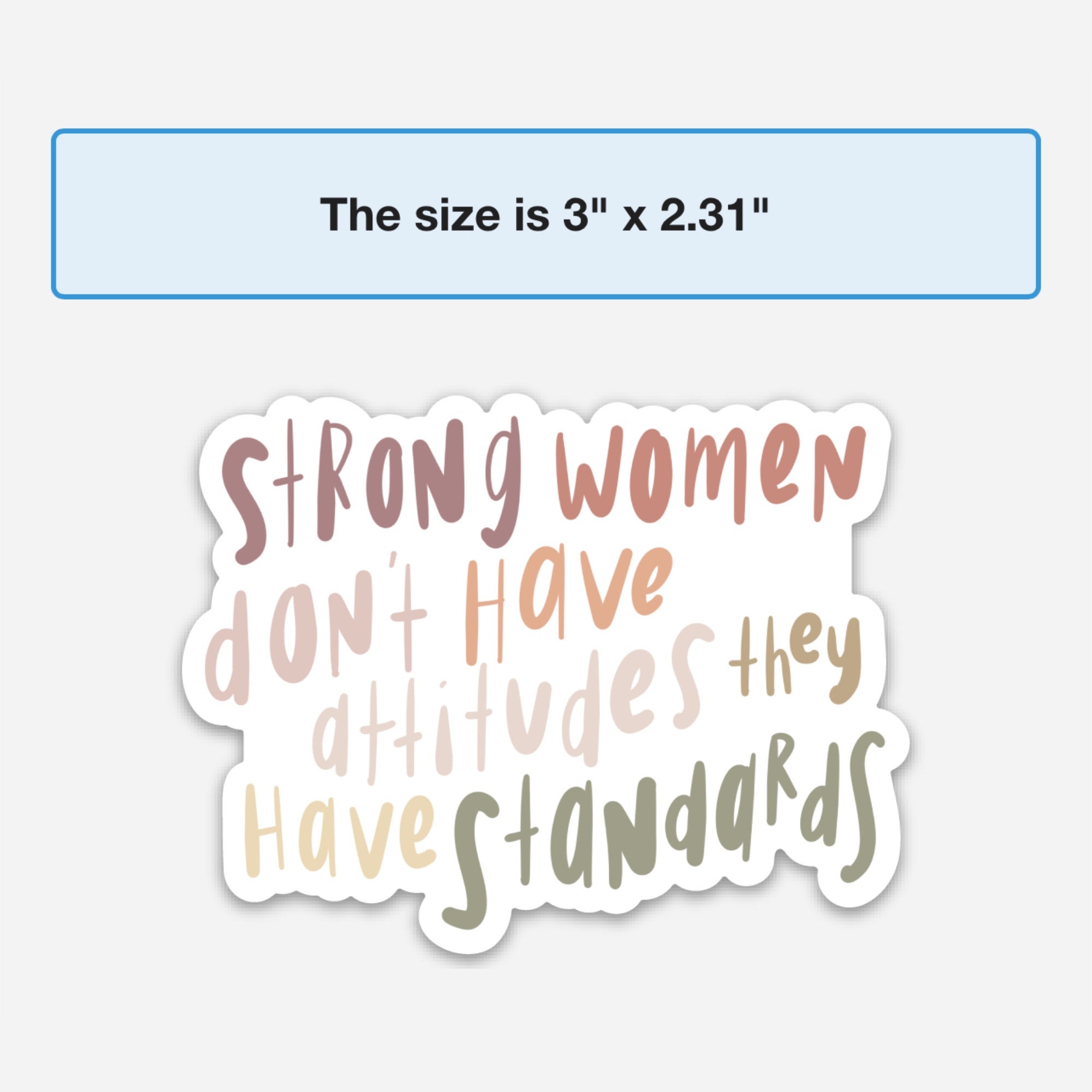 Feminist sticker Strong women affirmation decal | Etsy