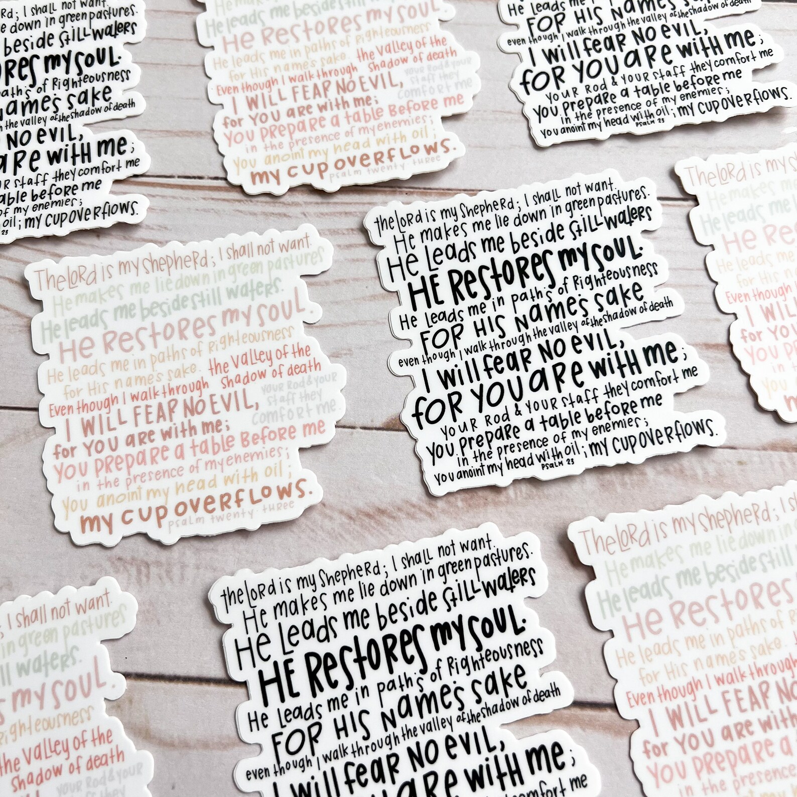 Psalm 23 Sticker | Christian Stickers | Religious Faith Decals - Etsy