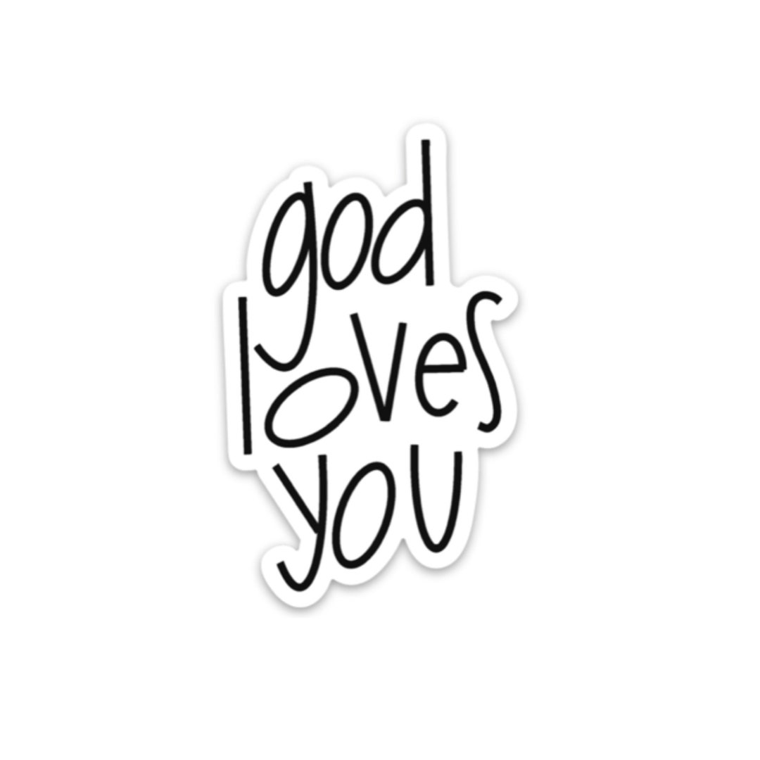God Loves You Sticker Christian Faith Based Products - Etsy